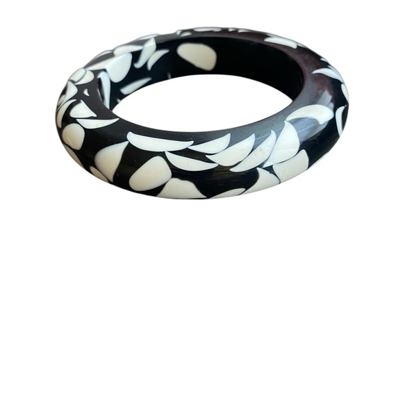 marc labat | Jewelry | Marc Labat Paris Elegant Black And White Bangle Bracelet | Poshmark